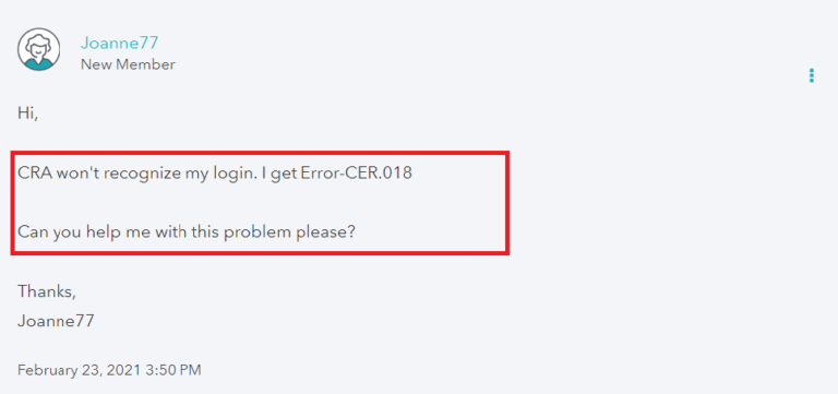 How To Fix CRA Error CER.018 - NetworkBuildz