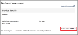 Where Is The Netfile Access Code On Notice Of Assessment? - NetworkBuildz