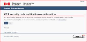 CRA Security Code Notification Email Delivery - NetworkBuildz