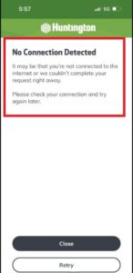 How To Fix "No Connection Detected" On Huntington App - NetworkBuildz
