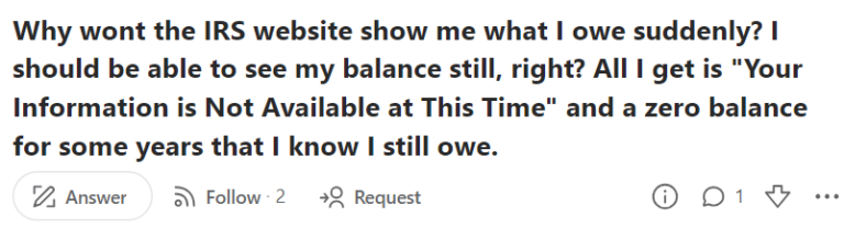 How To Fix “Your Information Is Not Available At This Time” On IRS ...