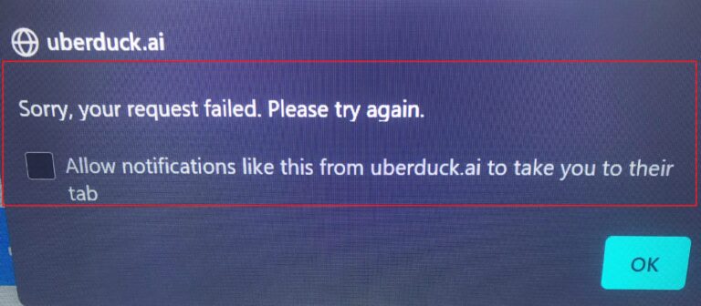 How To Fix "Sorry Your Request Failed Please Try Again" On Uberduck AI ...
