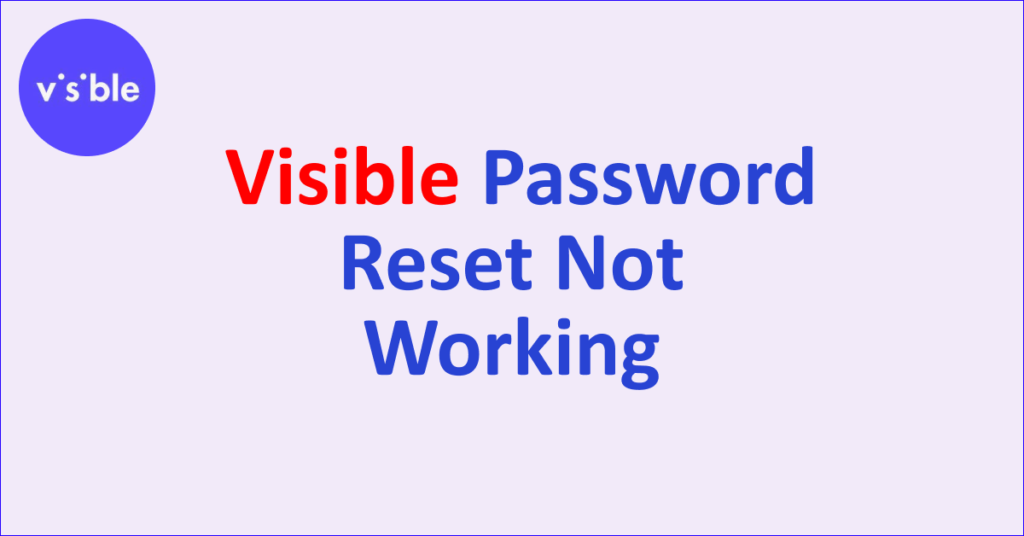How To Fix Visible Password Reset Not Working - NetworkBuildz