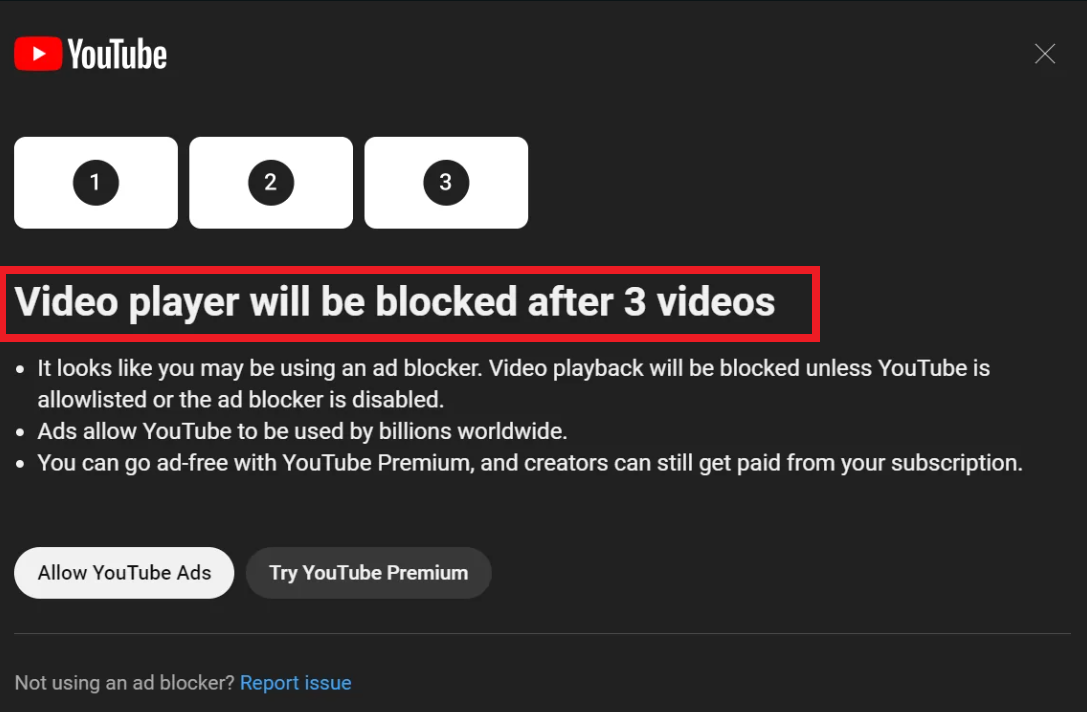 How To Fix “Video Player Will Be Blocked After 3 Videos” On YouTube ...