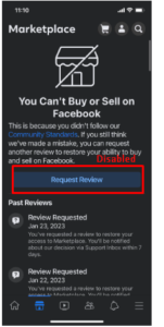 How To Fix Facebook Marketplace Request Review Not Working - NetworkBuildz