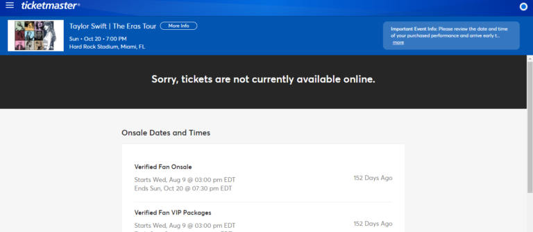 How To Fix “Sorry Tickets Are Not Currently Available Online” On ...