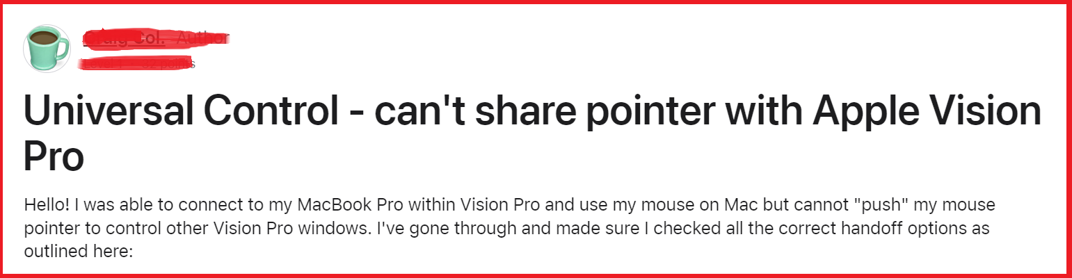 How To Fix Can't Share MacBook Mouse Pointer With Apple Vision Pro ...