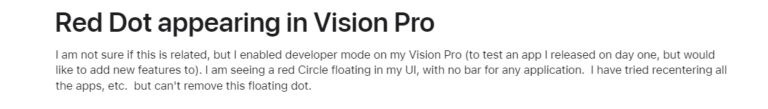 How To Fix Red Dot Appearing In Apple Vision Pro - NetworkBuildz